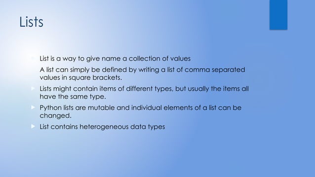 pythonlist_arrays_and some practice problems | PPT | Free Download