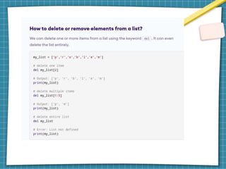 Python list functions | PPT