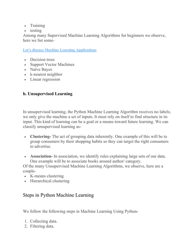 Python Machine Learning Tutorial | PDF Python Machine Learning Tutorial | PDF