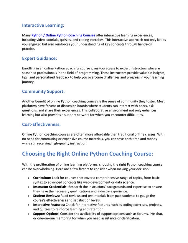 Python Mastery Made Simple Your Guide To Online Coaching Coursespdf 