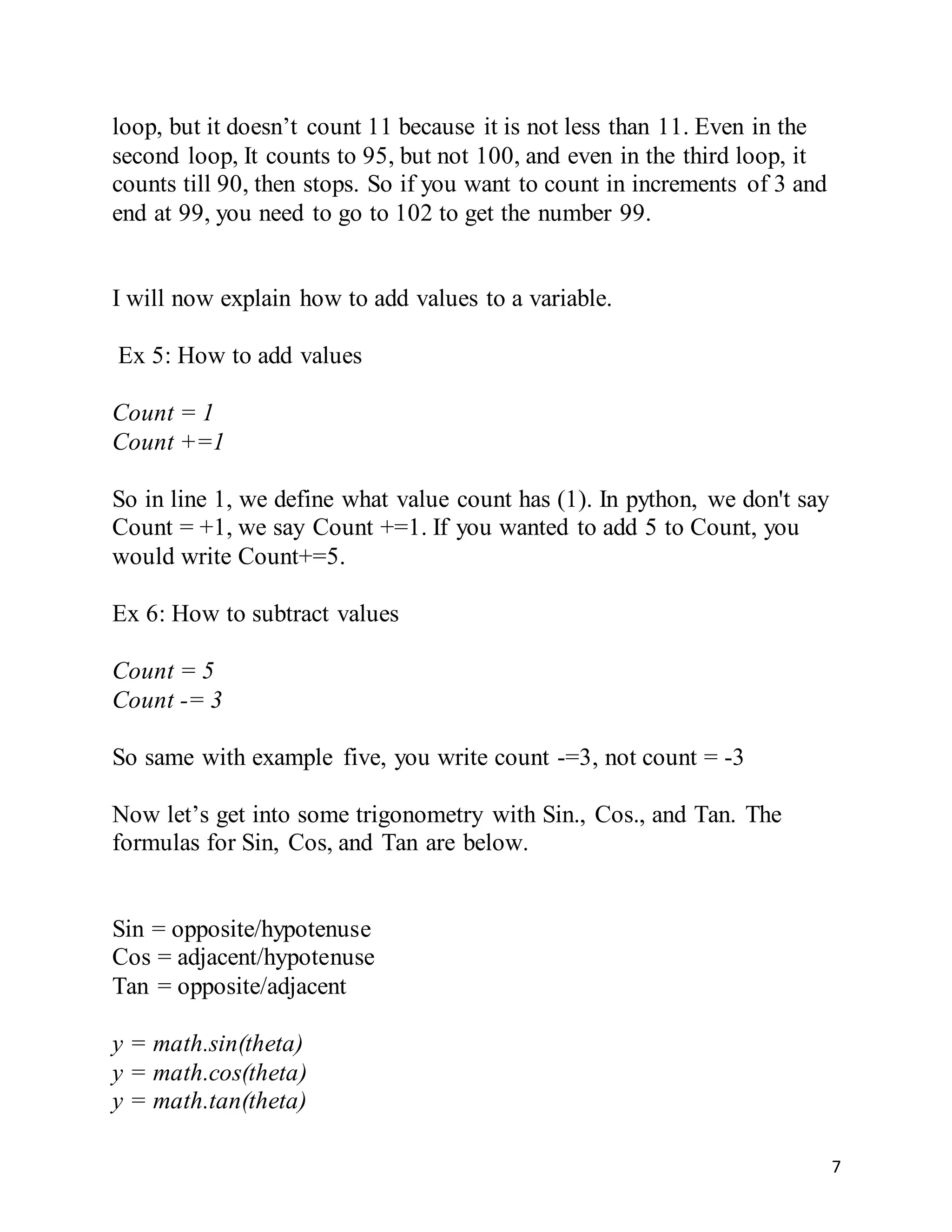 Python Math Concepts Book | DOCX