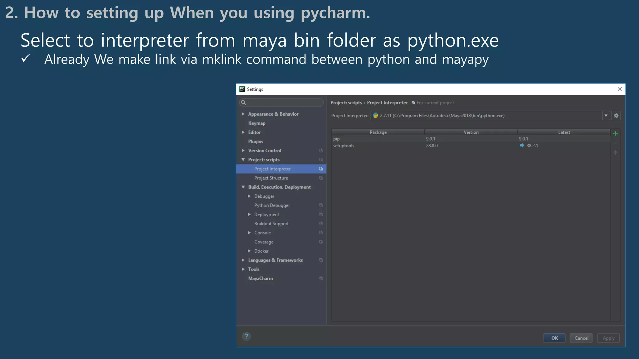 Python maya 2018 setup note | PPT
