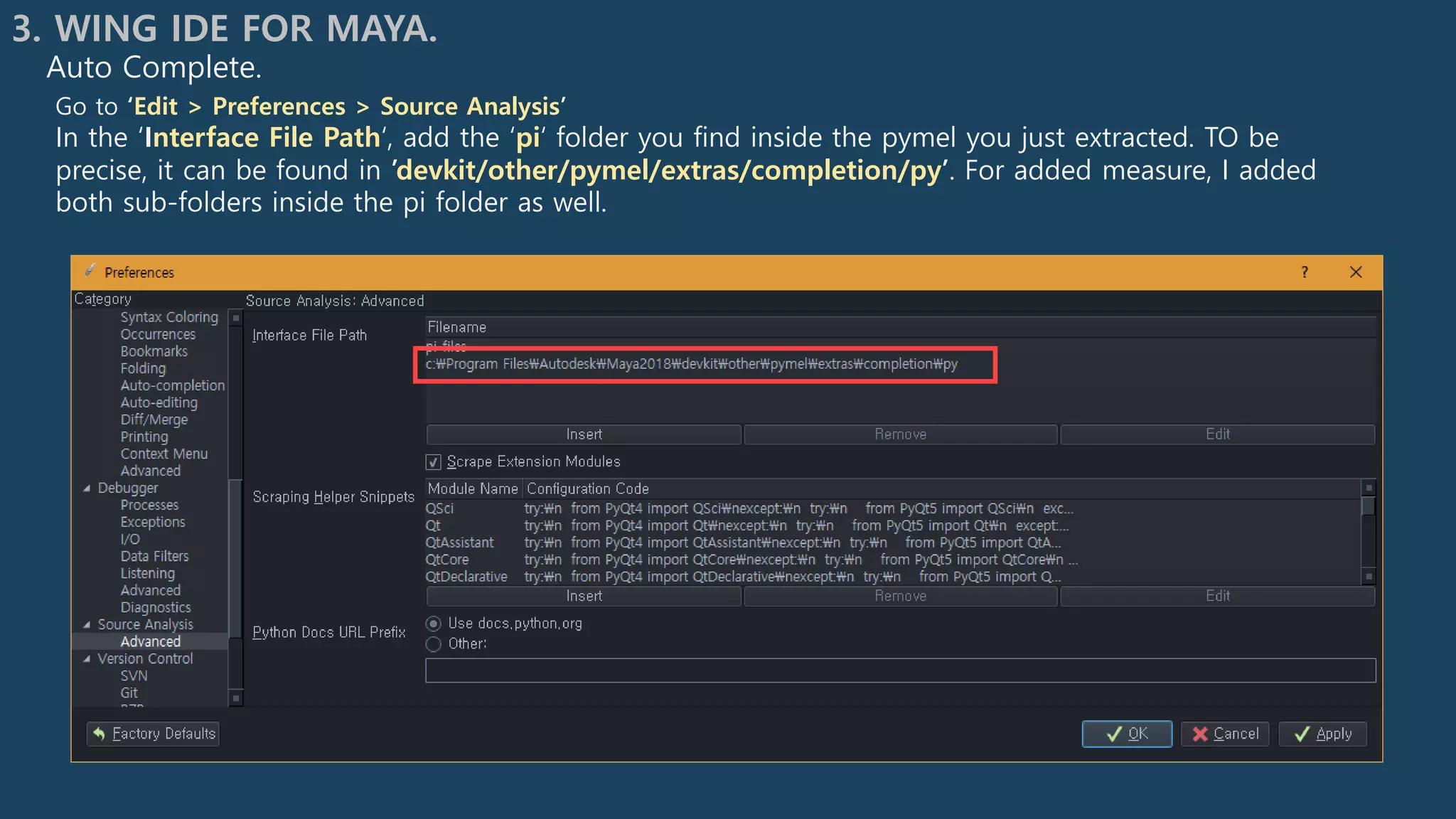 Python maya 2018 setup note | PPT