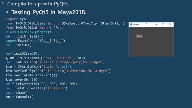 Python maya 2018 setup note | PPT