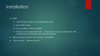uWSGI - Swiss army knife for your Python web apps | PPT