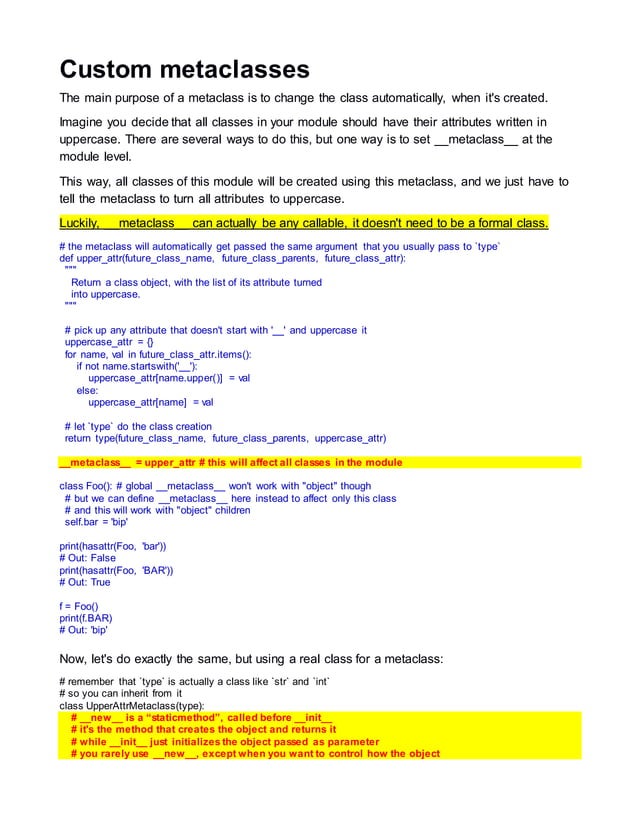 Python Metaclasses | PDF