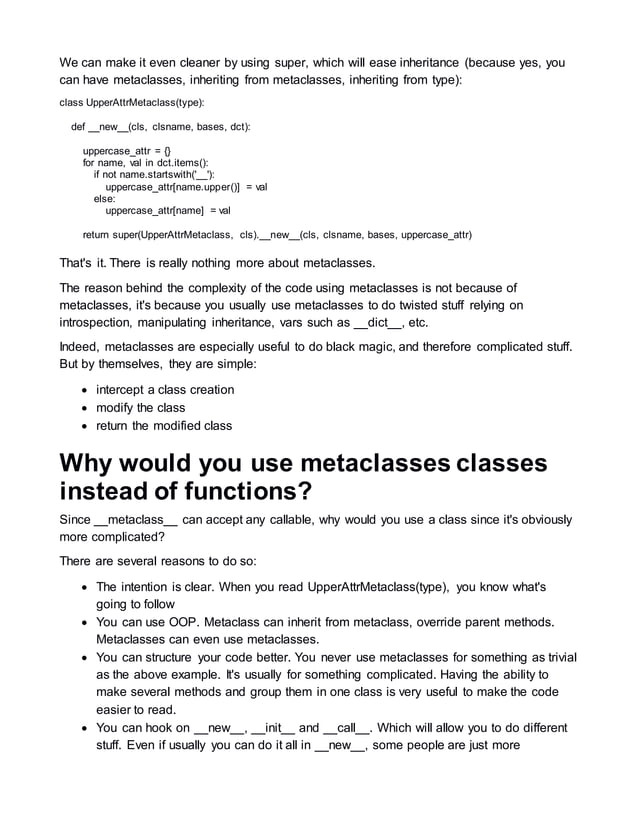 Python Metaclasses | PDF