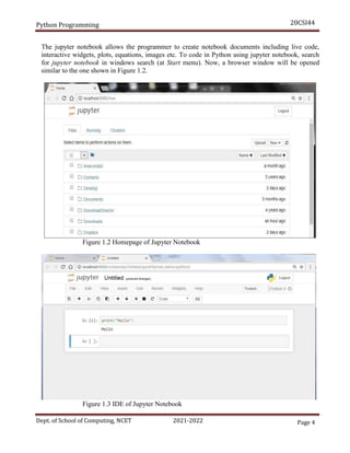 Python_Module_1.pdf | Data Storage and Warehousing | Computing