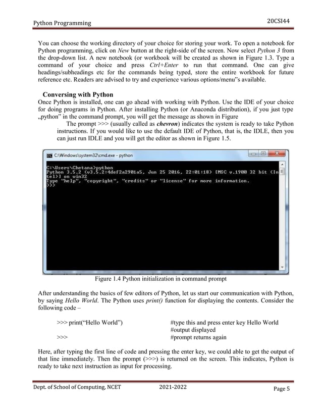 Python_Module_1.pdf | Data Storage and Warehousing | Computing