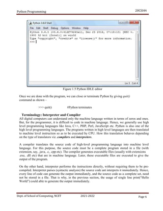 Python_Module_1.pdf | Data Storage and Warehousing | Computing