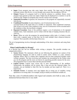 Python_Module_1.pdf | Data Storage and Warehousing | Computing