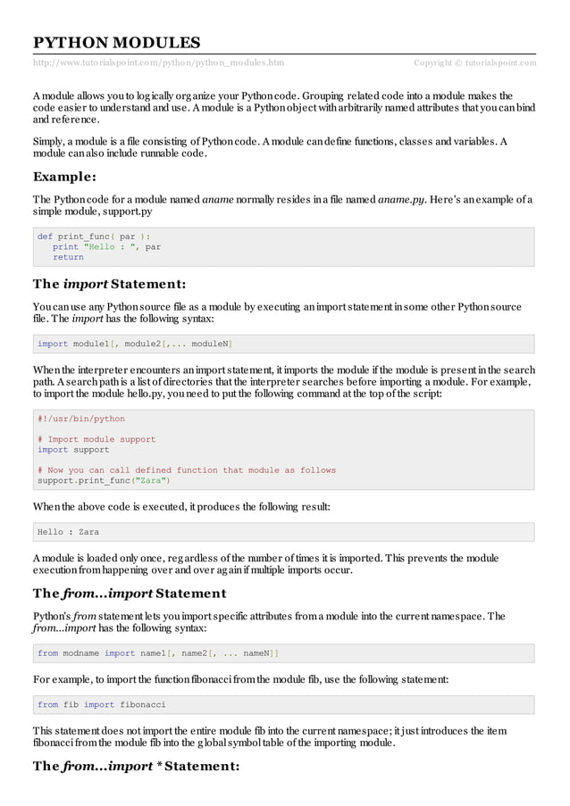 Python modules | PDF