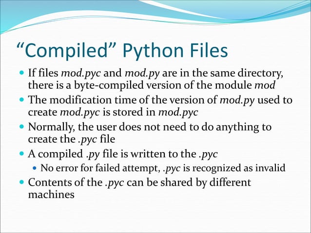 Python Modules Ppt Programming Languages Computing
