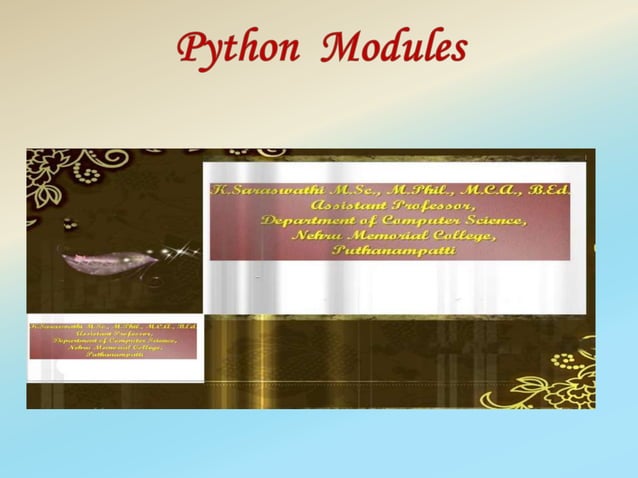 Python modulesfinal | PPTX