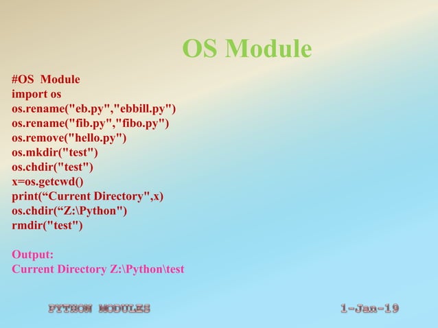 Python modulesfinal | PPTX