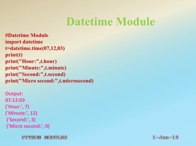 Python modulesfinal | PPT