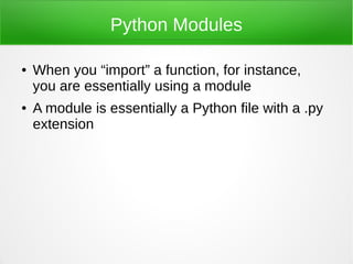 Python Modules | PPT