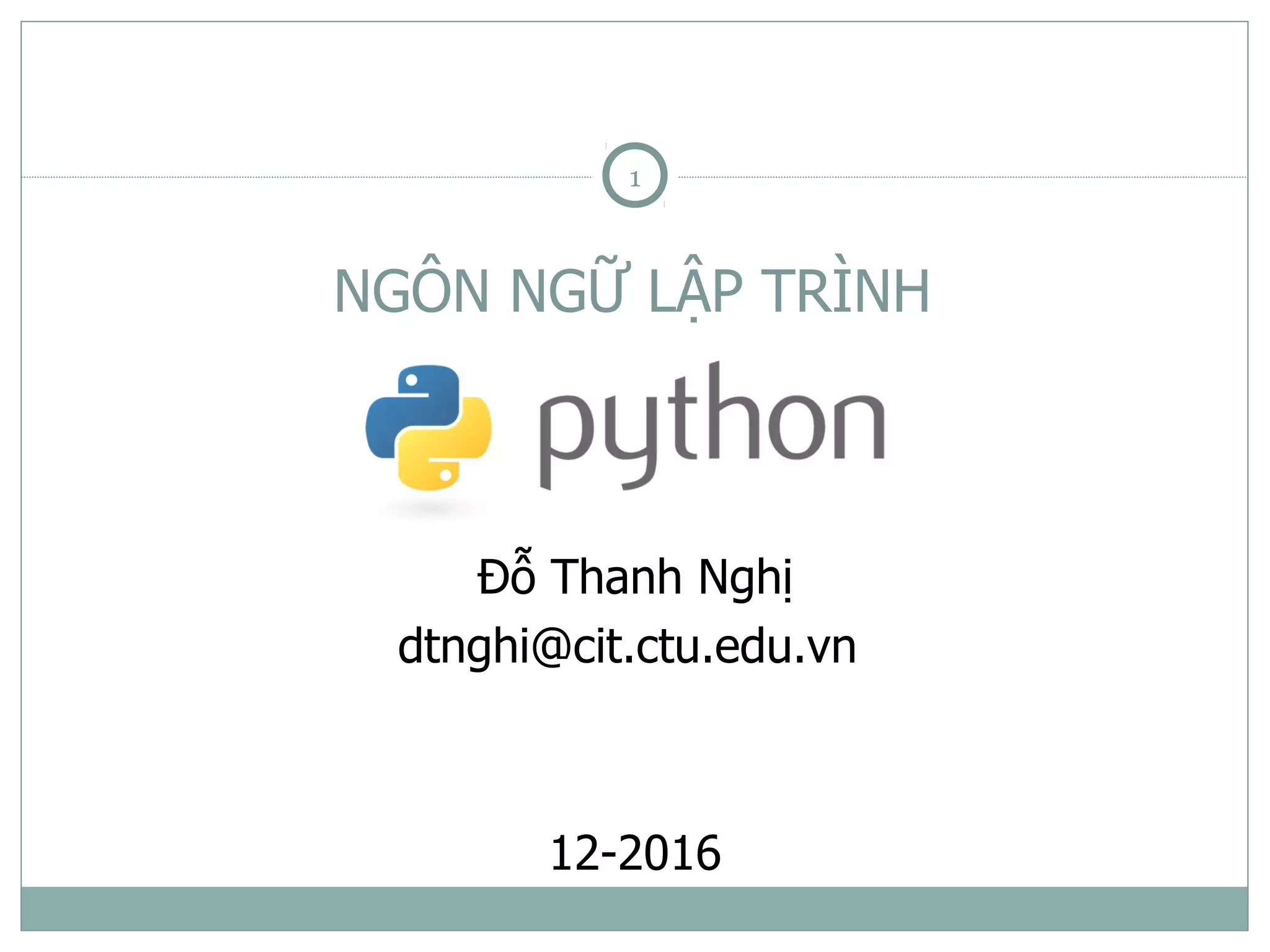 Python moi | PPT