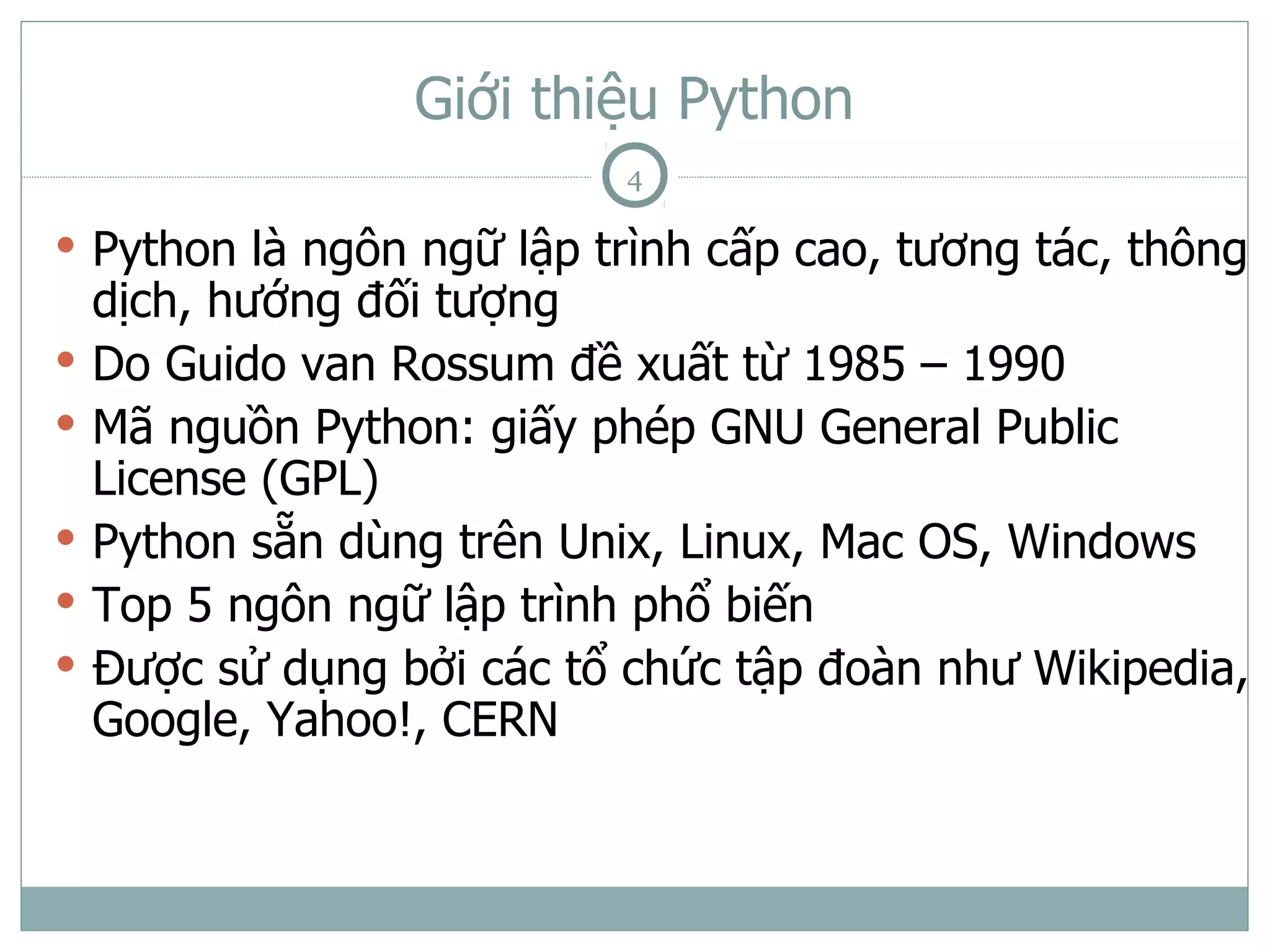 Python moi | PPT
