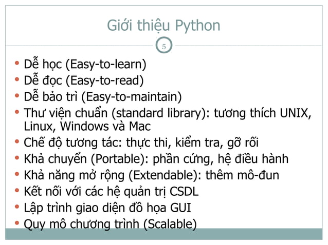 Python moi | PPT