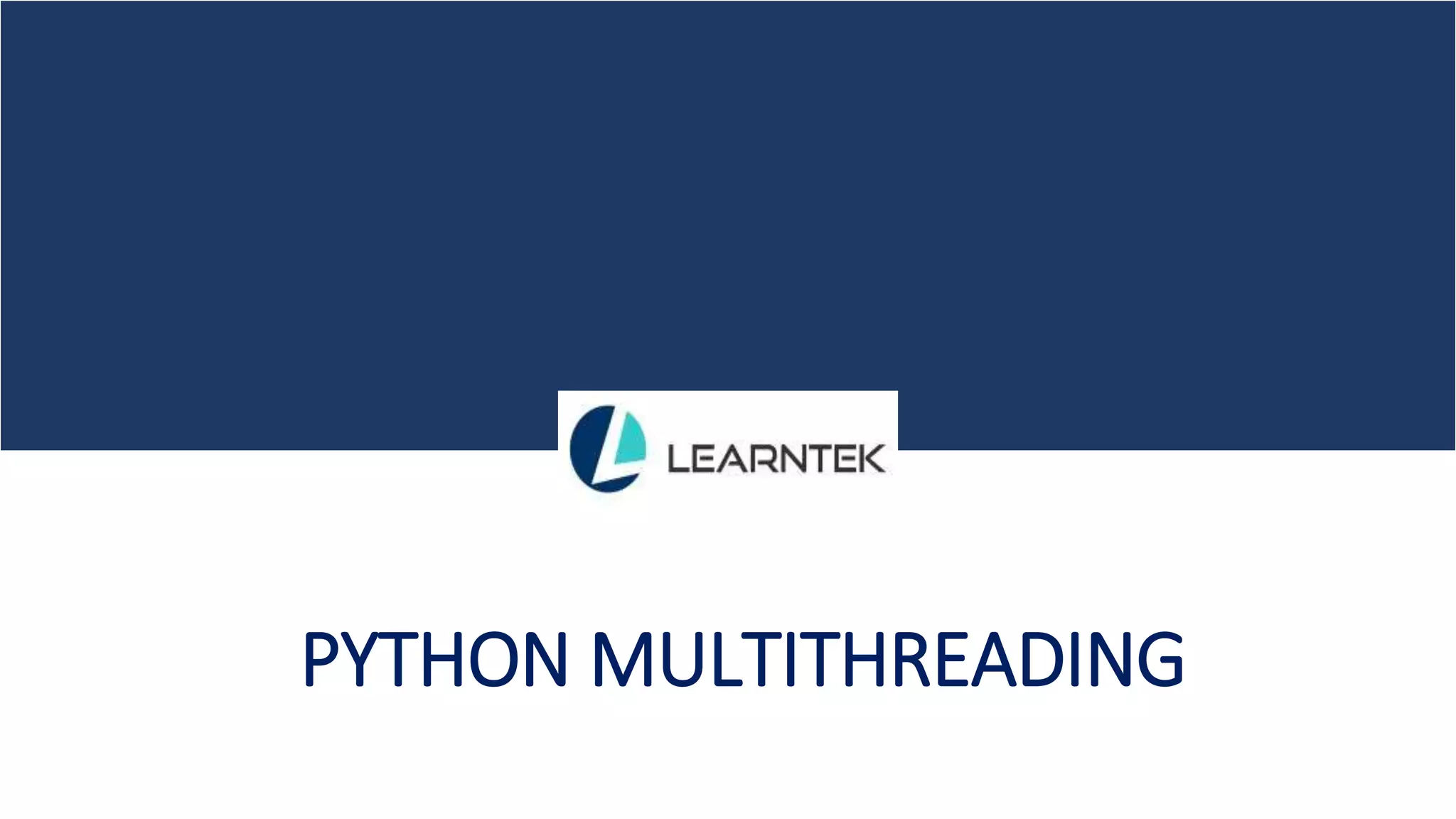 Python threading basics | PPT