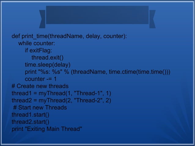 Python multithreading session 9 - shanmugam | PPT | Programming ...