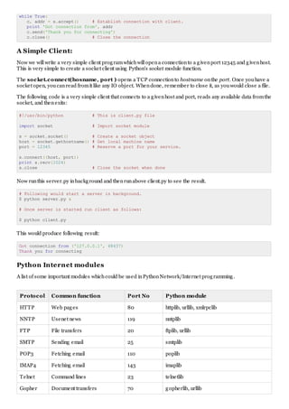 Python networking | PDF