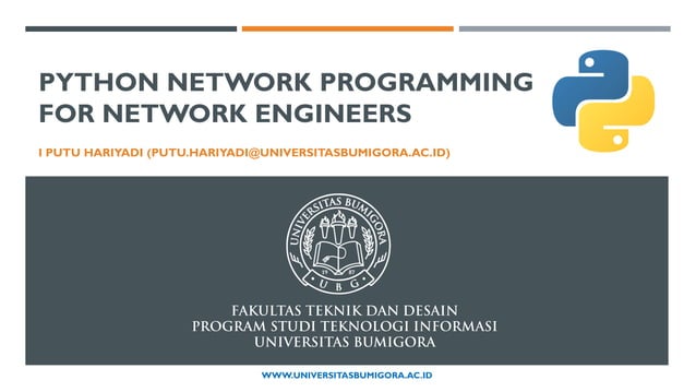 Python Network Programming For Network Engineers | PPT