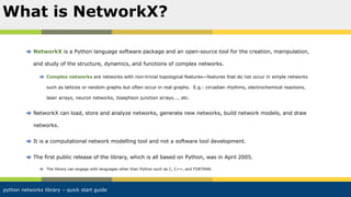 Python networkx library quick start guide | PDF | Internet | Computing