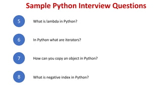 Python interview question for students | PPTX
