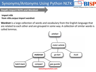 Python nltk synonyms and antonyms | PPT