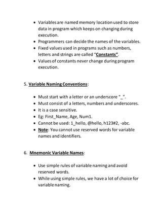 PYTHON NOTES | DOCX