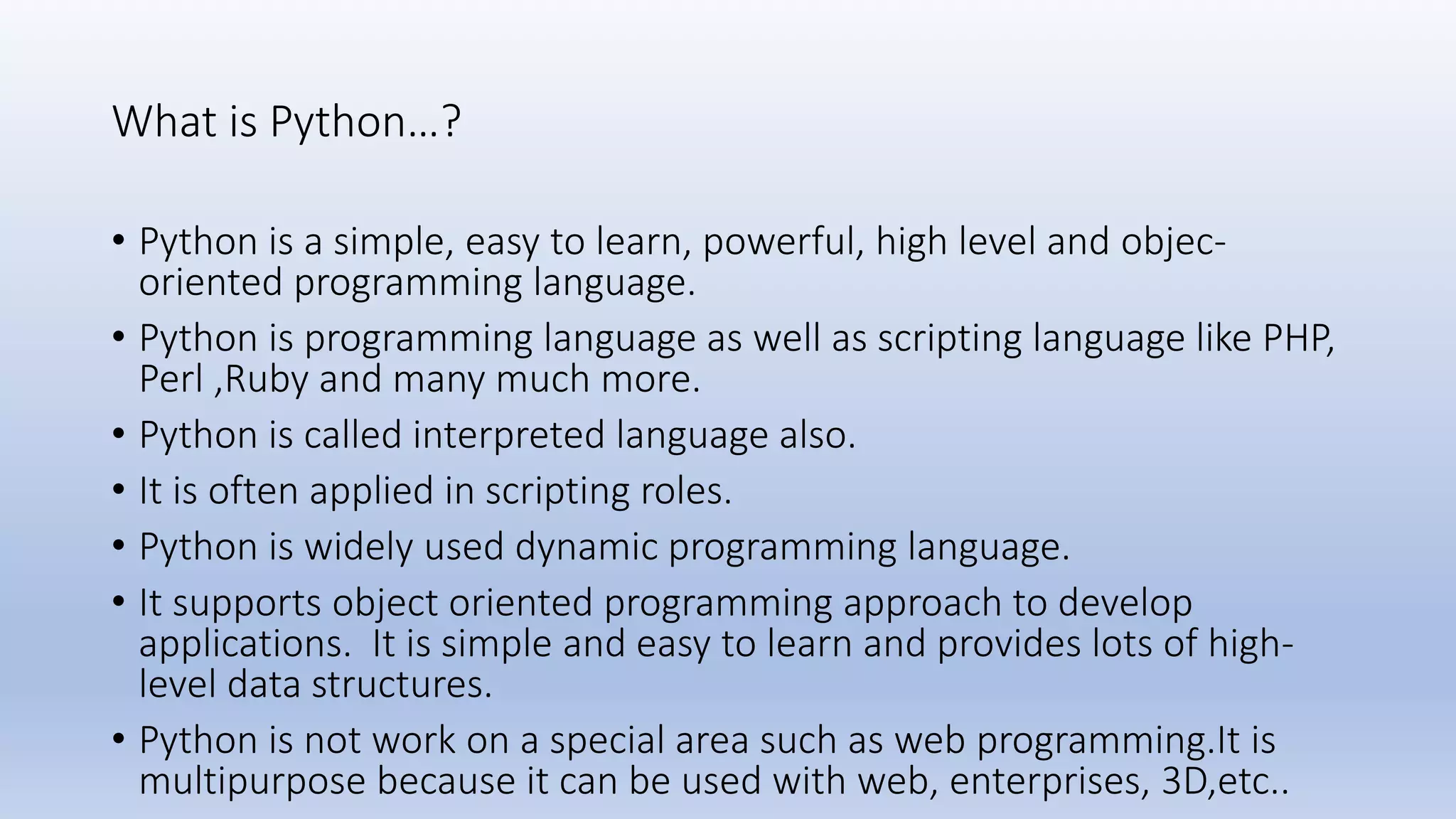Python presentation by Monu Sharma | PPTX