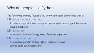 Python presentation by Monu Sharma | PPTX