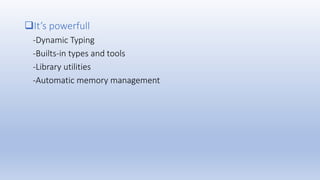 Python presentation by Monu Sharma | PPTX