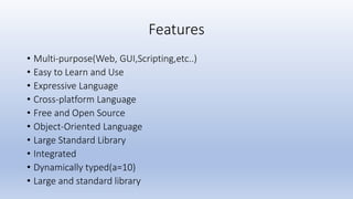 Python presentation by Monu Sharma | PPTX