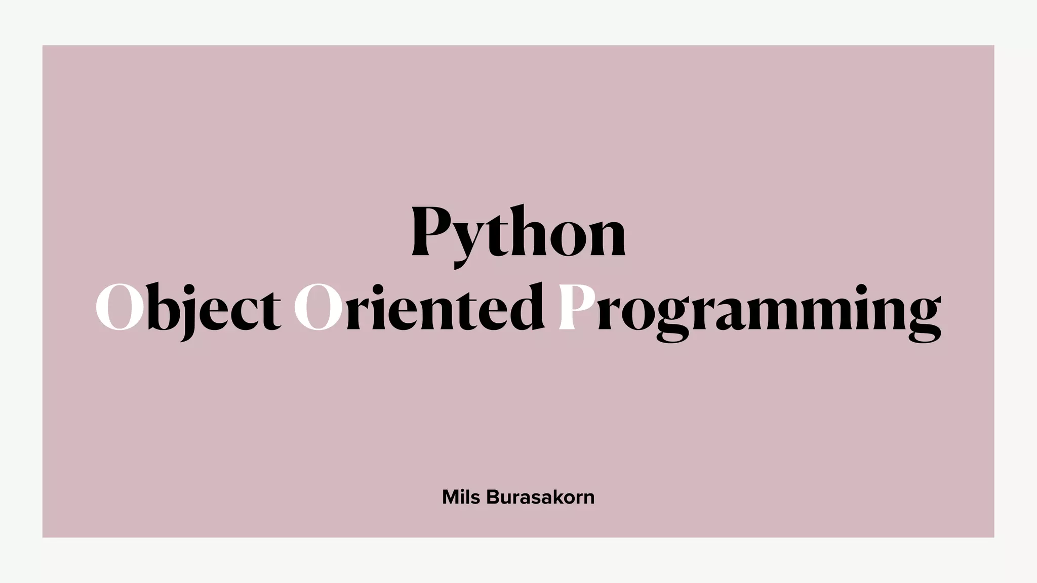 Python Object Oriented Programming Ppt