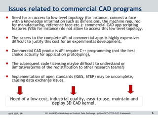 pythonOCC PDE2009 presentation | PPT