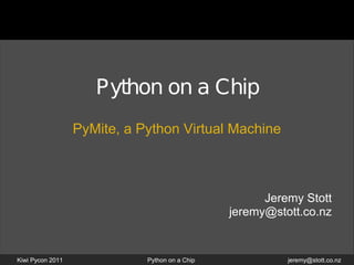 Python on a chip | PPT