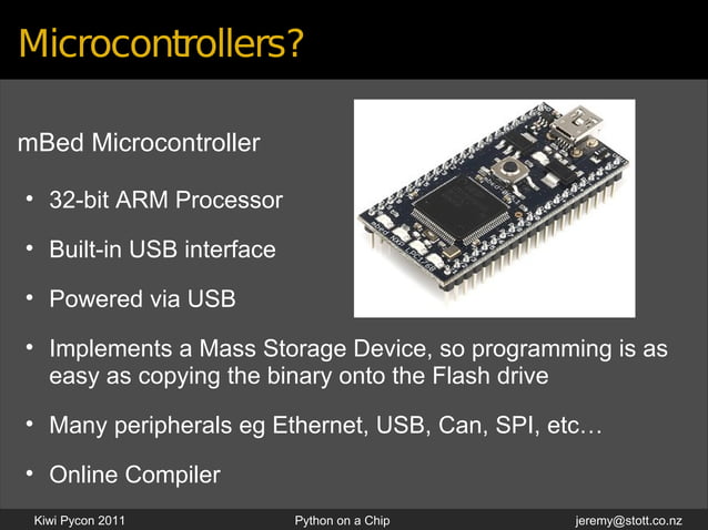 Python on a chip | PPT