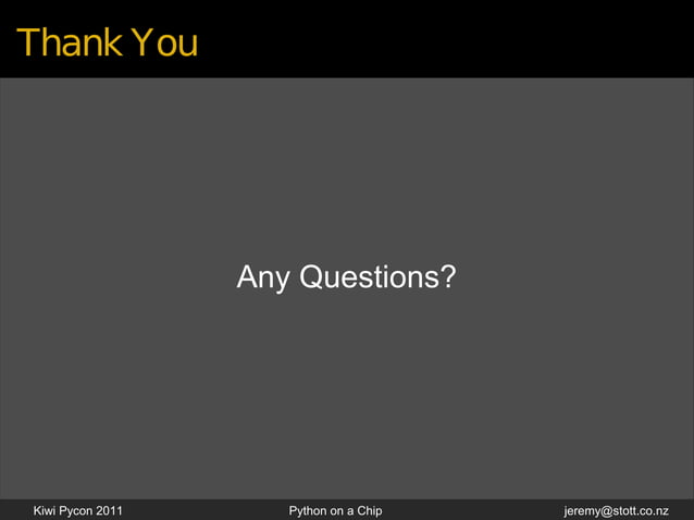 Python on a chip | PPT