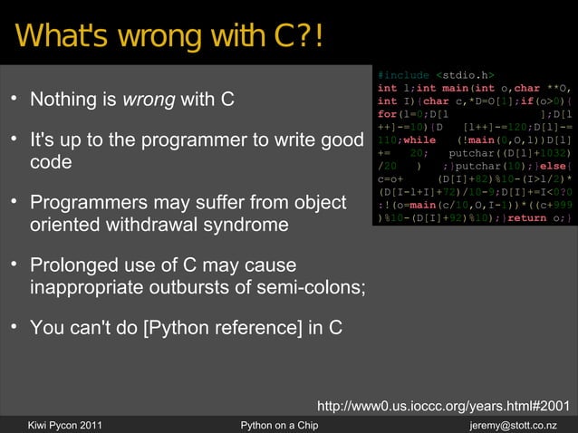 Python on a chip | PPT