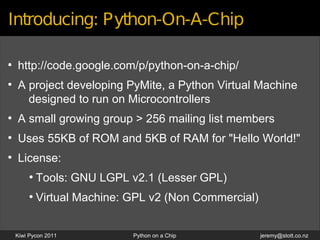 Python on a chip | PPT