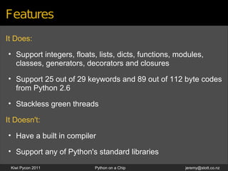 Python on a chip | PPT