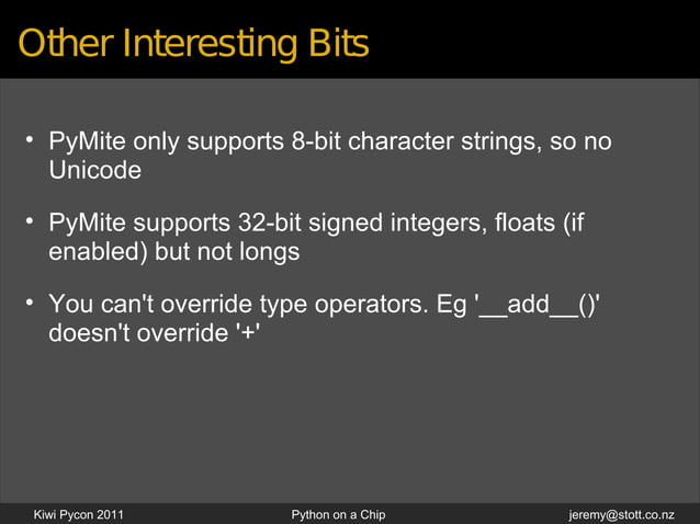 Python on a chip | PPT