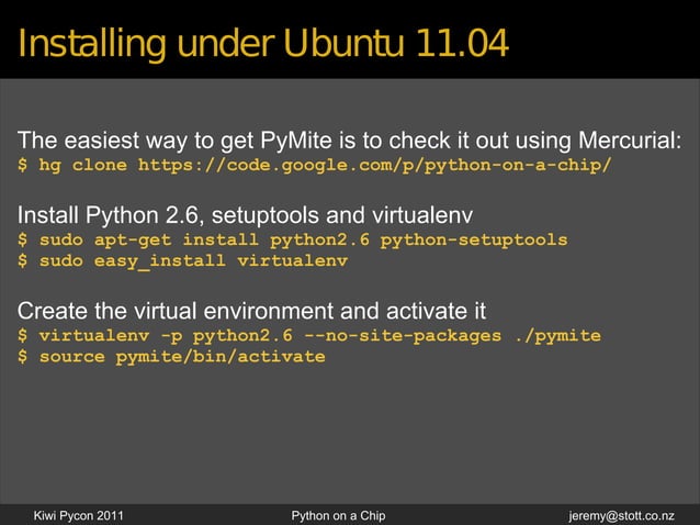 Python on a chip | PPT