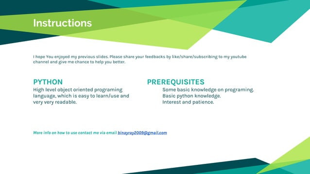 Python OOPs | PPTX | Programming Languages | Computing