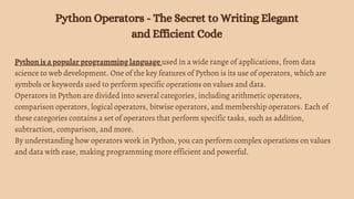 Python Operators.pdf