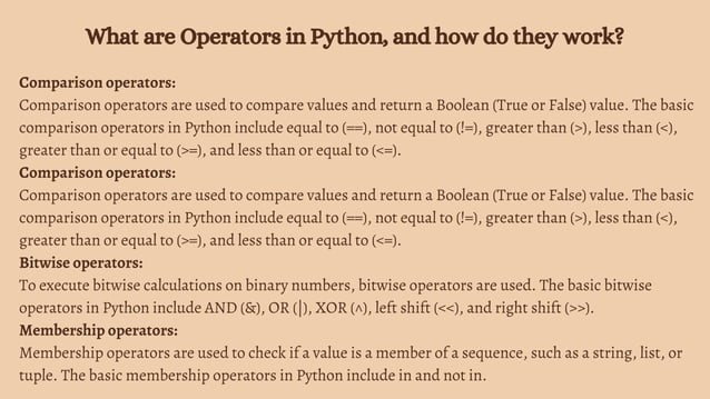 Python Operators.pdf | Programming Languages | Computing