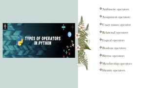 Different Types of Operators in Python.pptx